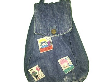 Vintage denim bag | Etsy