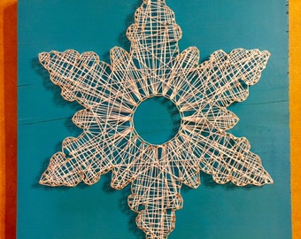 Snowflake string art | Etsy