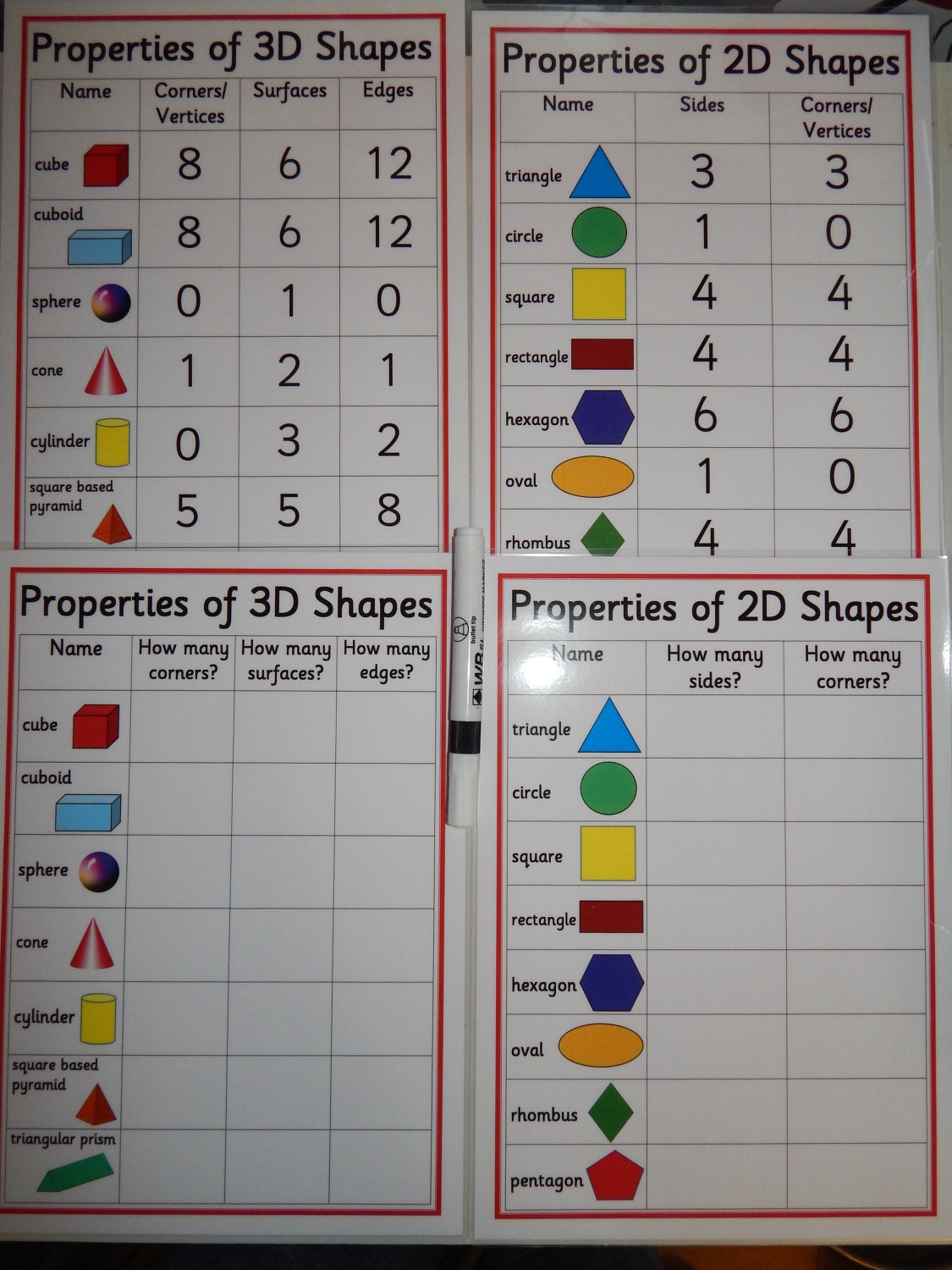 Properties Of 2D 3D Shapes A4 POSTER Pack KS1 KS2 properties-of-2d-3d-shapes-a4-poster-pack-ks1-ks2