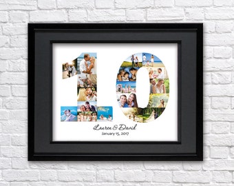 Number photo collage | Etsy