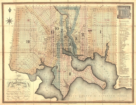 Baltimore Map 1822 map of baltimore baltimore maryland