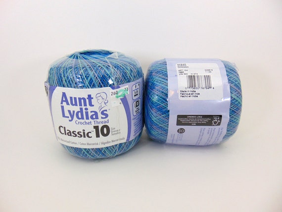 Ocean Aunt Lydia's variegated Crochet Cotton Classic Size