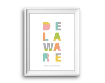 Delaware poster | Etsy