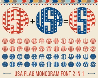 Patriotic monogram | Etsy