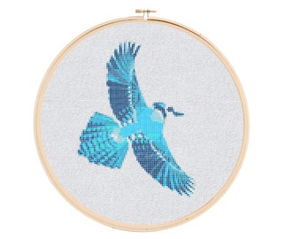 Items similar to Bird Cross Stitch, Bird Silhouette, Vintage Silhouette ...
