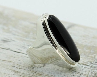 Obsidian rings | Etsy