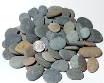 Flat beach stones | Etsy