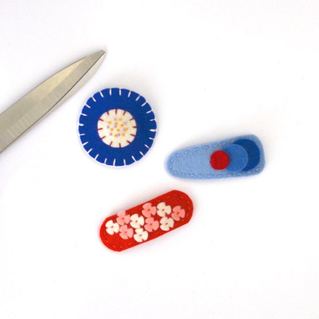 Modern Felt Hair Clips for All Ages by modernbean on Etsy