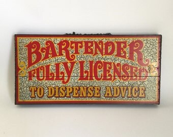 Bartender sign | Etsy