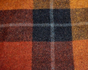 Plaid wool fabric | Etsy
