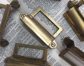 Brass label holder | Etsy
