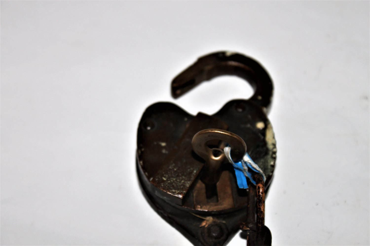 Antique Slaymaker Brass Padlock, Chicago and Northwestern Railroad ...