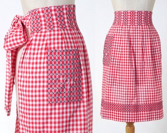 Gingham apron | Etsy