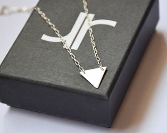 Items similar to Tangora Designs long triangle cobalt blue pendant ...