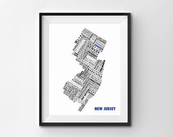 New jersey poster | Etsy