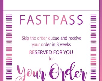 Fast pass | Etsy