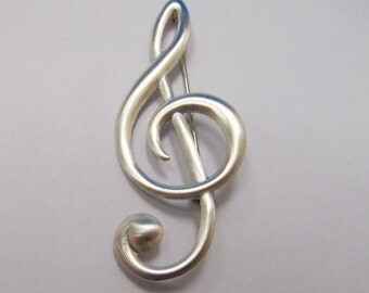 Treble clef pin | Etsy