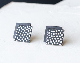 Paper stud earrings | Etsy