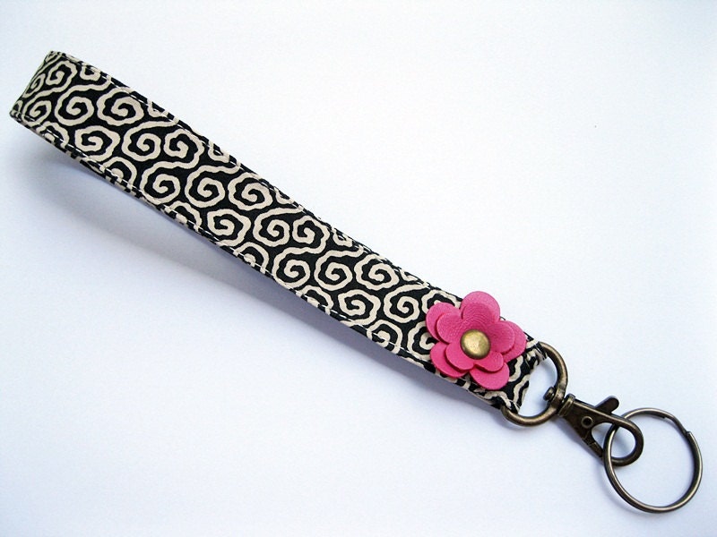 Long Fabric Key Chain Fabric Wristlet Key Fob Fabric