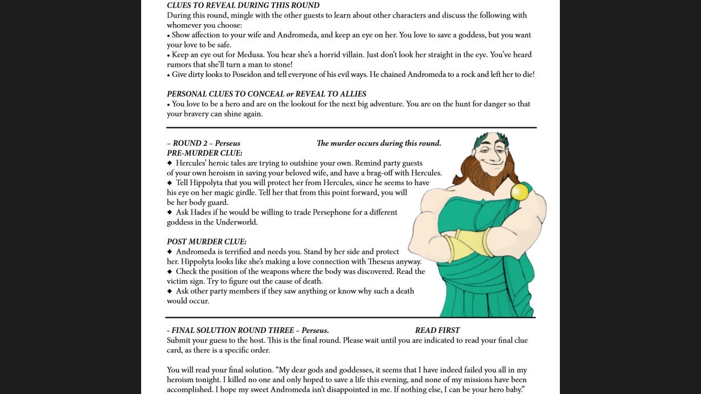 Murder at Mount Olympus: A Mythological Murder Mystery Party