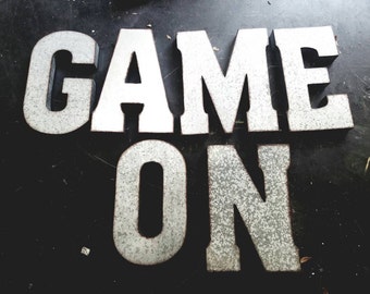 Custom Galvanized Metal Letters Large 20 inch letter