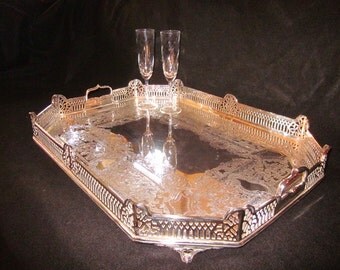 Silver butler tray | Etsy