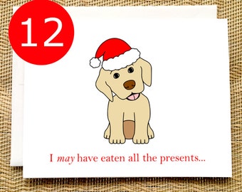 Dog christmas cards | Etsy