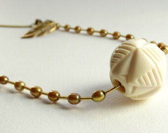 Carved faux ivory | Etsy