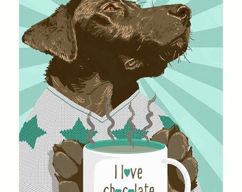 Chocolate lab | Etsy