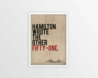 Hamilton poster | Etsy