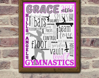 Gymnastics poster | Etsy