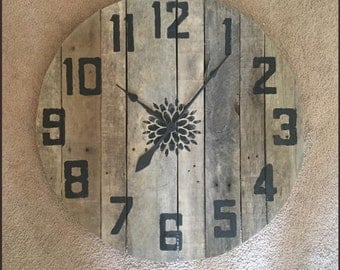 Pallet clock | Etsy