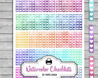 Printable Heart Checklist Stickers Erin Condren Planner