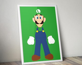 Luigi poster | Etsy