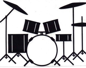 Drum set decal | Etsy
