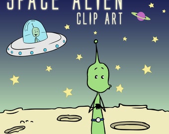 Outer space clipart | Etsy