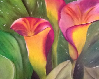 Calla lily painting | Etsy