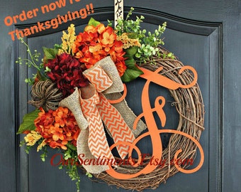 Unique monogram wreath related items | Etsy