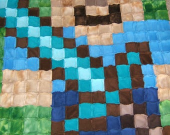 Minecraft quilt | Etsy