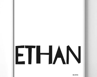 Ethan name print | Etsy