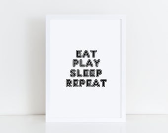 Eat sleep play | Etsy