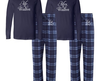 Mr and mrs pajamas | Etsy