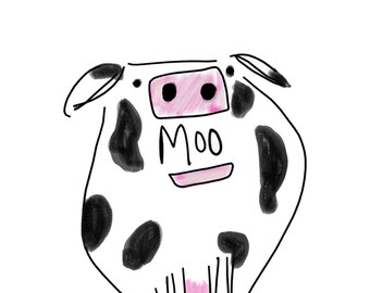 Cow says moo | Etsy