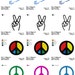 PEACE SYMBOL Design for Embroidery machine / paix motifs