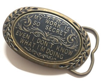 Funny belt buckle | Etsy