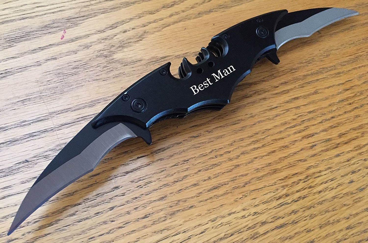 11 Personalized Engraved Batman Dual Blade Knife w/ FREE