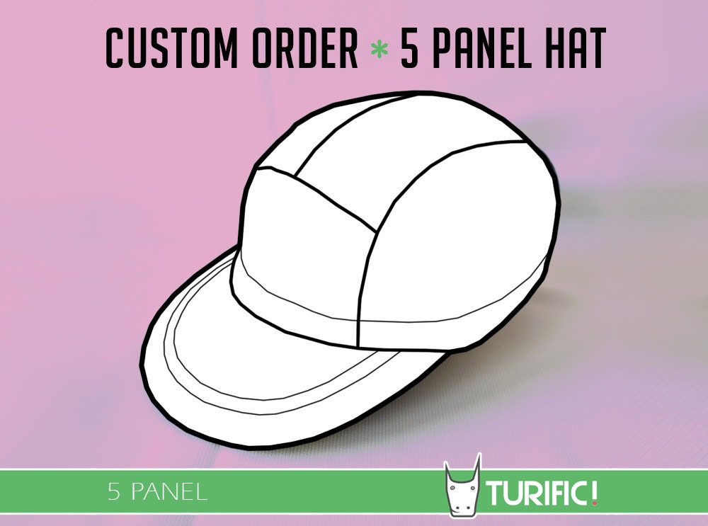 Custom 5 panel hat Five panel cap Custom hat Bespoke cap