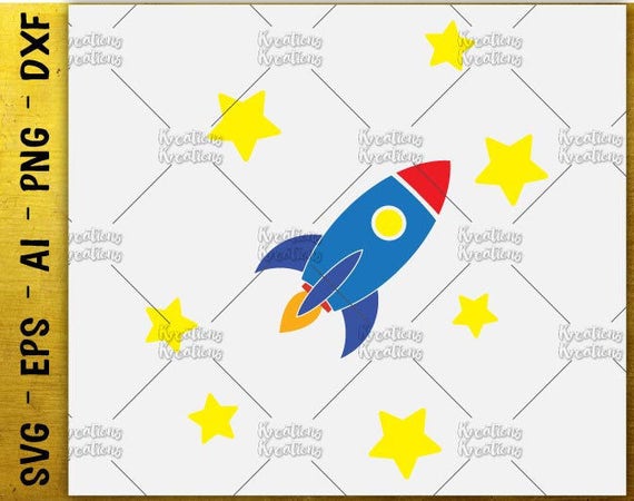 Rocket SVG birthday SVG / theme stars boy girl svg cut