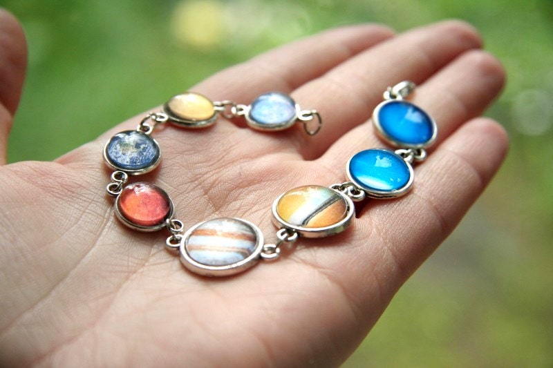 Planet bracelet bracelet with planets solar system bracelet