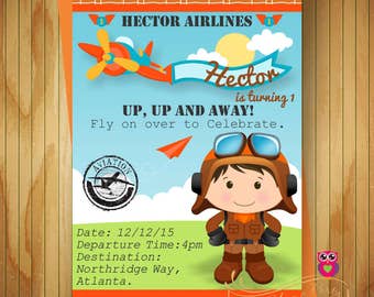 Pilot birthday card | Etsy